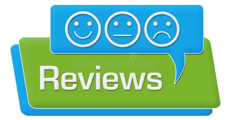 Reviews Green Blue Comment Symbol Stock Illustration - Illustration of ...