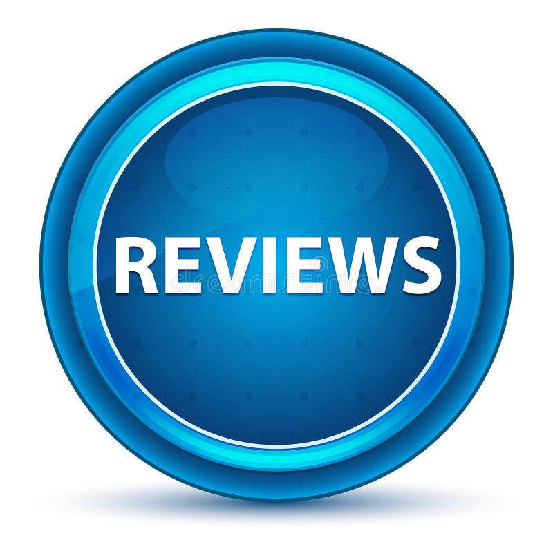 Reviews Eyeball Blue Round Button Stock Illustration - Illustration of ...