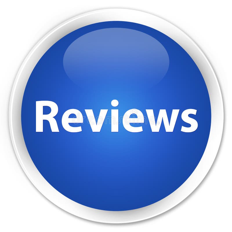Reviews Premium Blue Round Button Stock Illustration - Illustration of ...