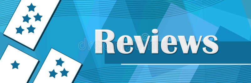 Reviews Random Shapes Blue Background Stock Illustration - Illustration ...