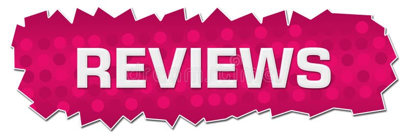 Reviews Pink Dots Background Cutout Horizontal Stock Illustration ...