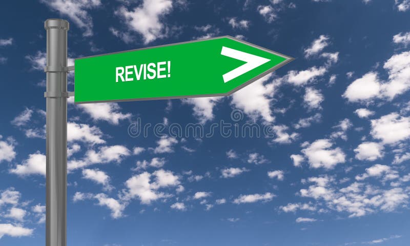 Revise traffic sign stock photo. Image of blue, traffic - 229937814
