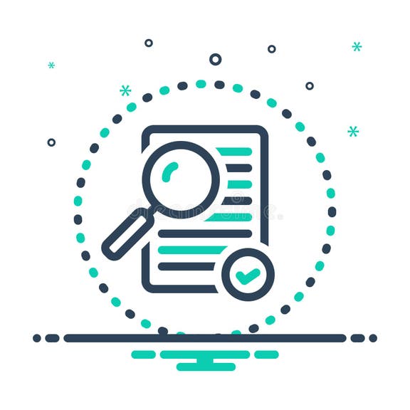 Mix Icon for Revised, Search and Circle Stock Vector - Illustration of ...