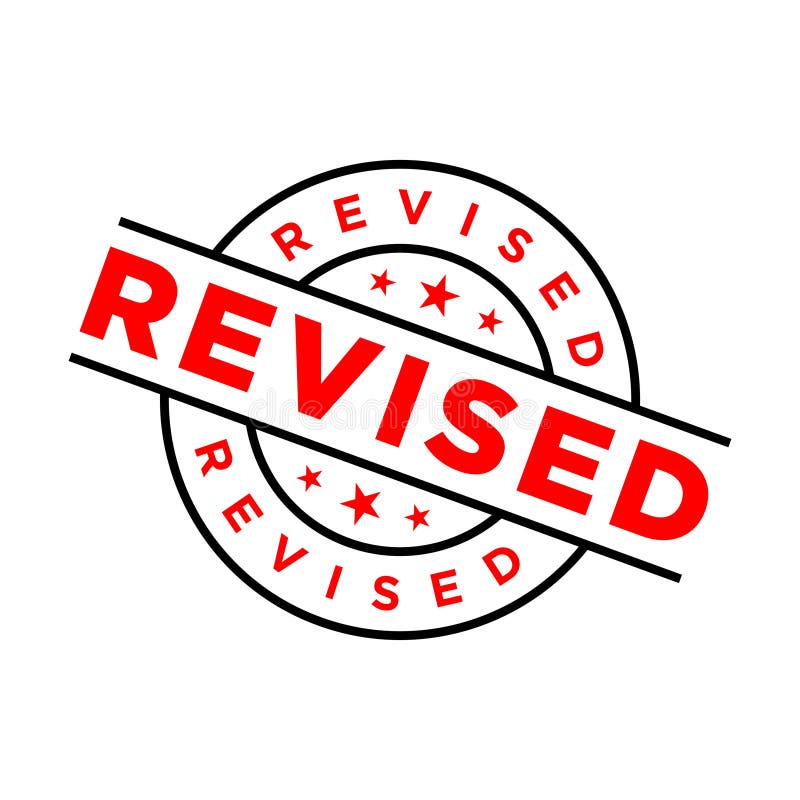 Revised Letter Rubber Stamp Template Editable Vector Design Stock ...