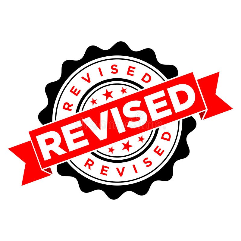 Revised Letter Rubber Stamp Template Editable Vector Design Stock ...