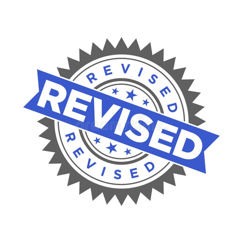 Revised Letter Rubber Stamp Template Editable Vector Design Stock ...