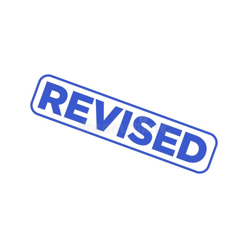 Revised Letter Rubber Stamp Template Editable Vector Design Stock ...