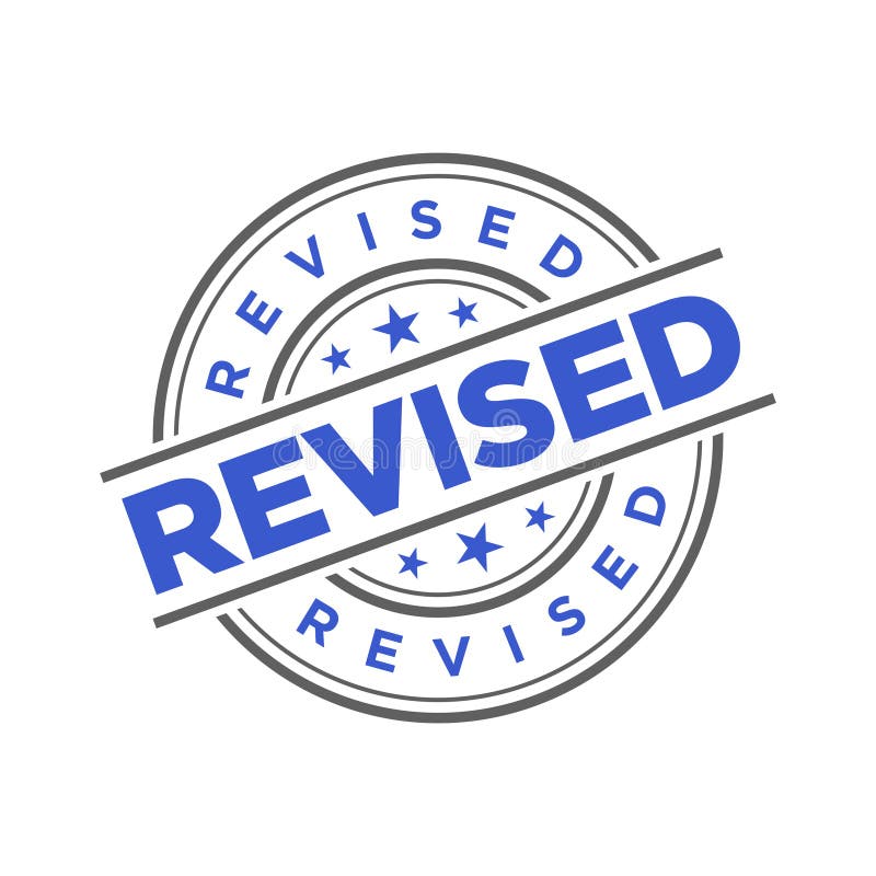 Revised Letter Rubber Stamp Template Editable Vector Design Stock ...