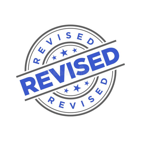 Revised Letter Rubber Stamp Template Editable Vector Design Stock ...