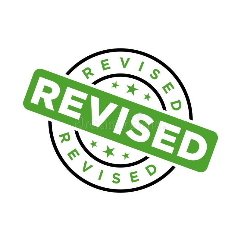 Revised Letter Rubber Stamp Template Editable Vector Design Stock ...