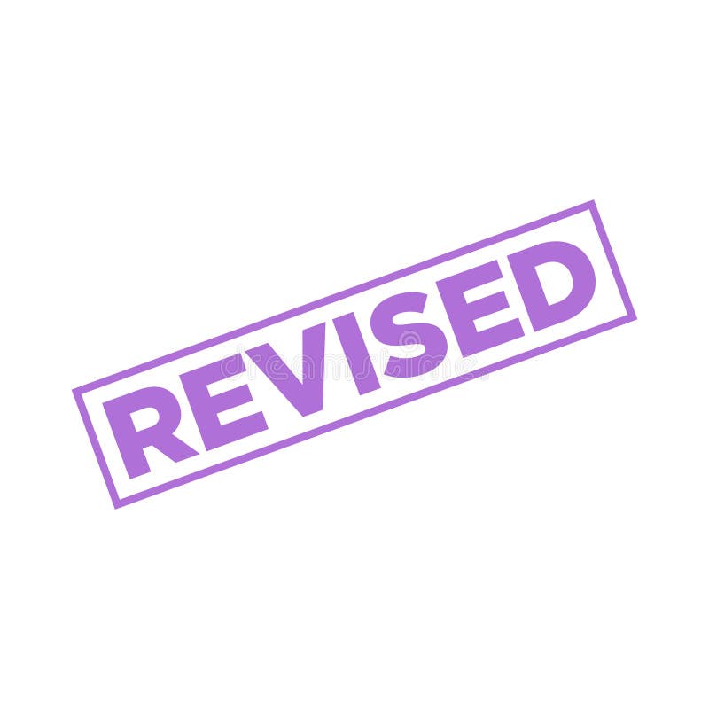 Revised Letter Rubber Stamp Template Editable Vector Design Stock ...