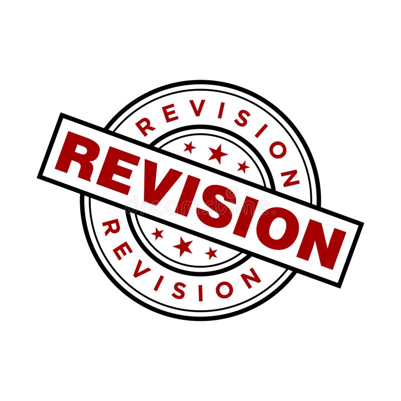 Revision Letter Rubber Stamp Template Design Stock Illustration ...