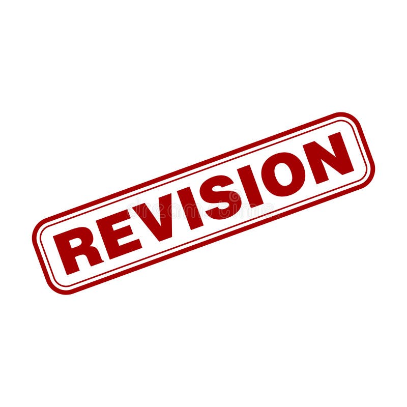 Revision Letter Rubber Stamp Template Design Stock Vector ...