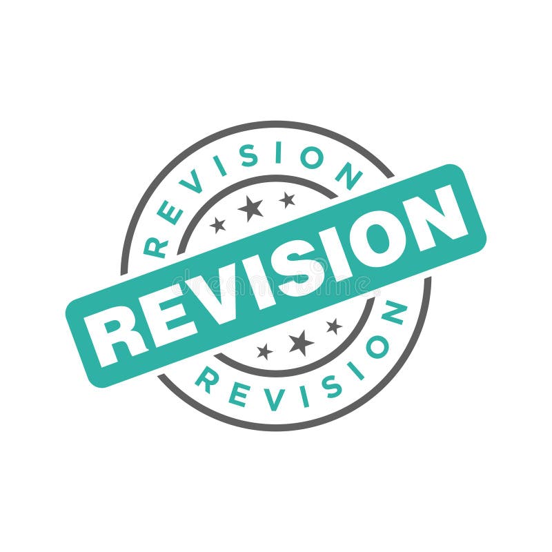 Revision Letter Rubber Stamp Template Design Stock Illustration ...