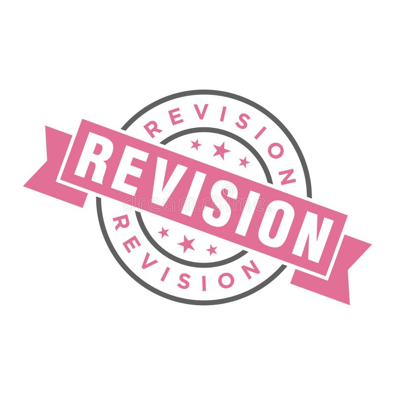 Revision Letter Rubber Stamp Template Design Stock Illustration ...