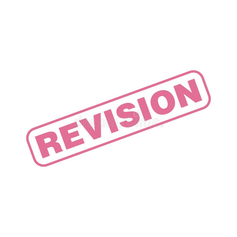 Revision Letter Rubber Stamp Template Design Stock Illustration ...