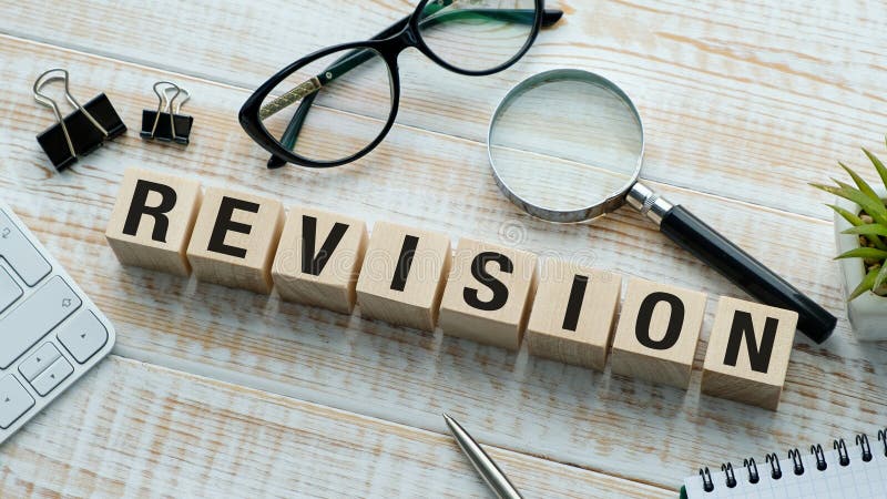 Revision is a Process of Reviewing and Improving Something Stock Photo ...