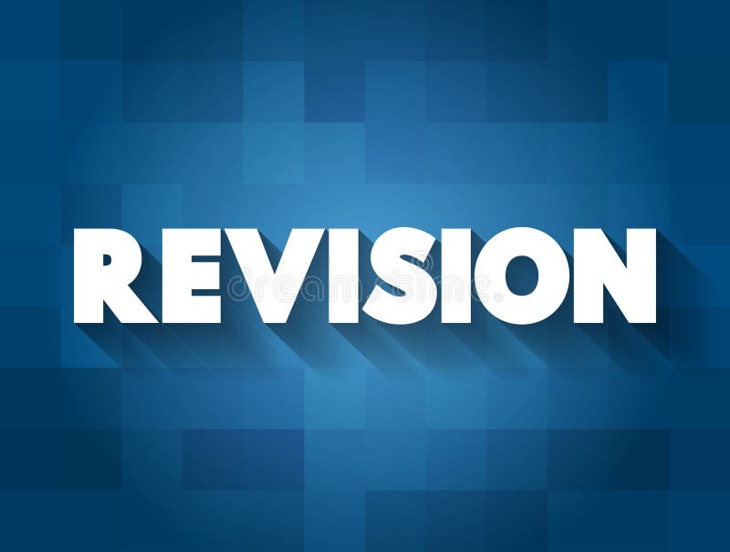 Revision Text Stamp, Education Concept Background Stock Illustration ...