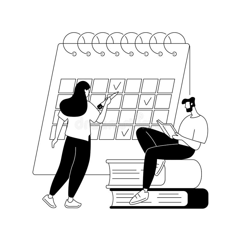 Revision Week Abstract Concept Vector Illustration. Stock Vector ...