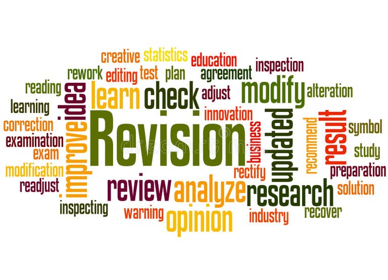 Revision Word Cloud Concept 2 Stock Illustration - Illustration of ...