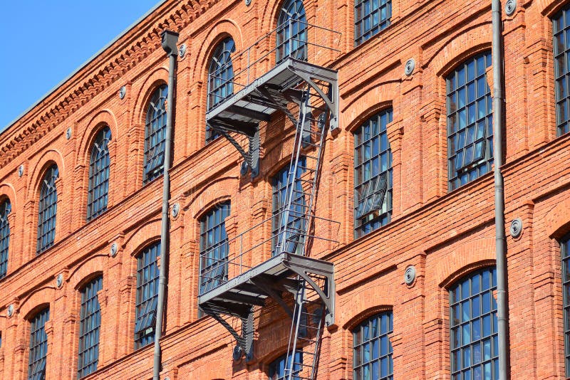 Revitalized Brick Buildings. Stock Image - Image of looking ...