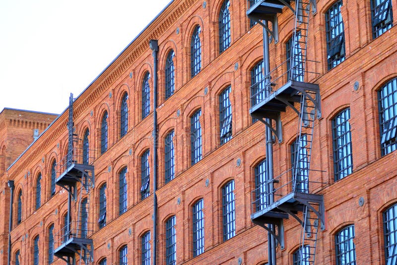 Revitalized Brick Buildings. Stock Image - Image of historical ...