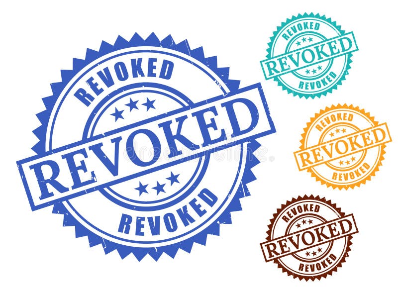 Revoked Approval Seal Bundle, Grunge Rubber Canceled Status Vector ...