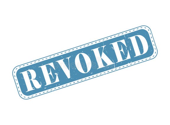 Revoked Rubber Stamp Seal on a Bar Stock Illustration - Illustration of ...