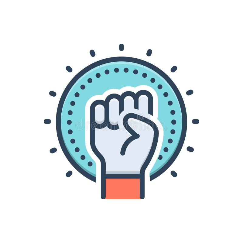 Color Illustration Icon for Revolt, Rebellion and Closed Stock ...