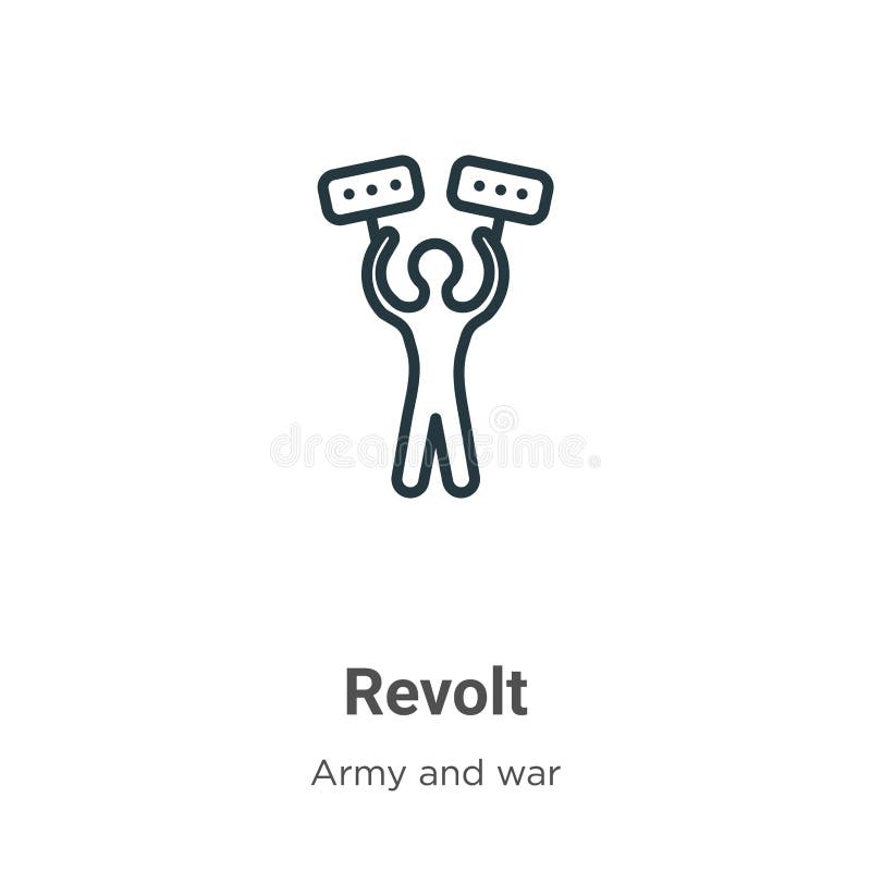 Revolt Outline Vector Icon. Thin Line Black Revolt Icon, Flat Vector ...