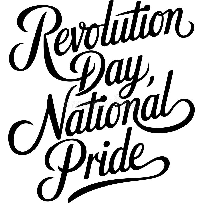 Revolution Day National Pride Graphic Stock Illustration - Illustration ...