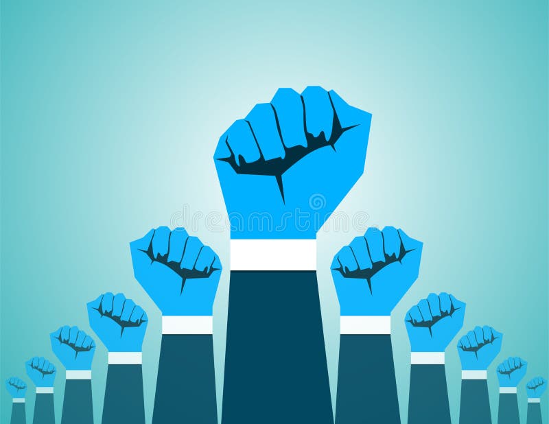 Revolution hand poster stock vector. Illustration of emblem - 21649571