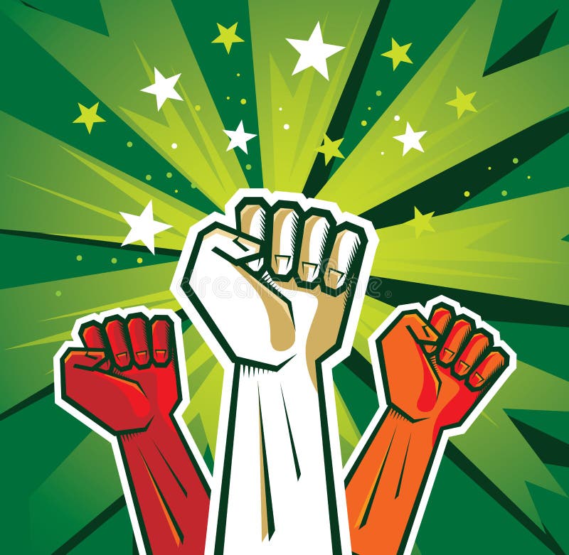 Revolution hand poster stock vector. Illustration of emblem - 21649571