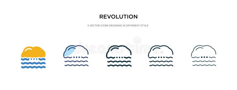 Revolution Icon in Different Style Vector Illustration. Two Colored and ...