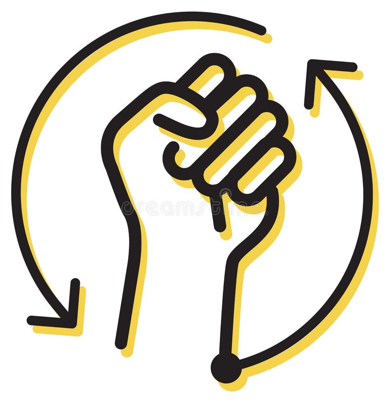 Revolution - Menschliche Hand in Hand - Symbol Stock Abbildung ...