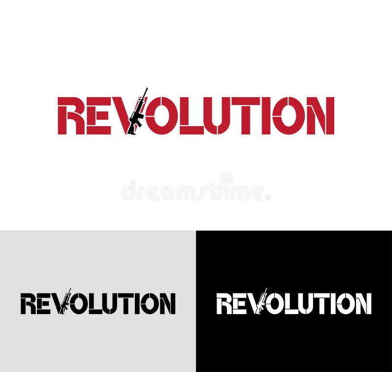 Revolution Modern Typography Logo Design. Bold Typography Logo ...