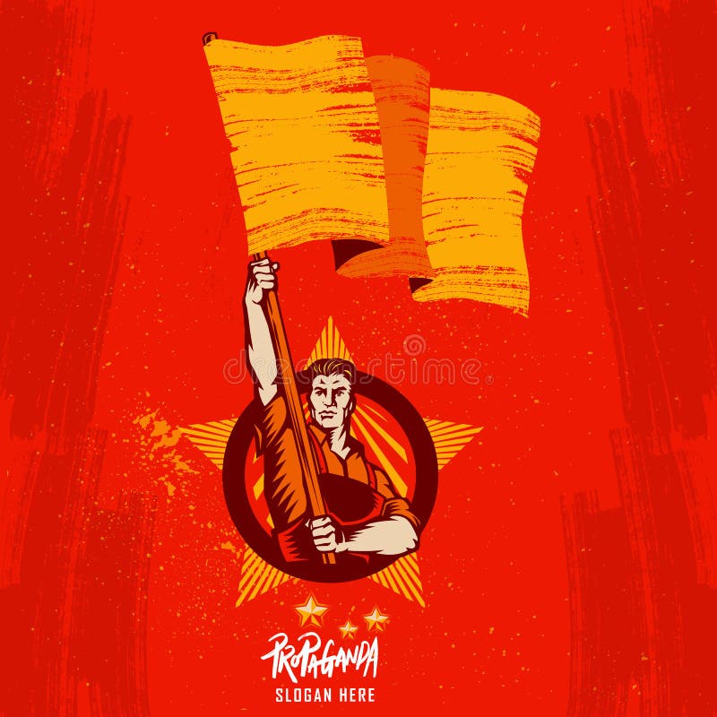 Revolution Raising the Flag Poster Revolution Stock Vector ...