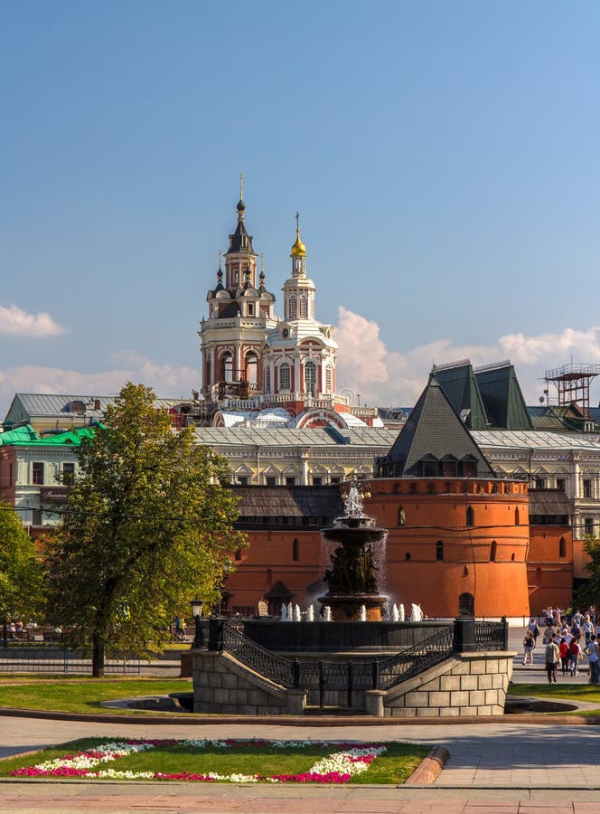 Revolution Square in Moscow, Russia Stock Photo - Image of garden ...