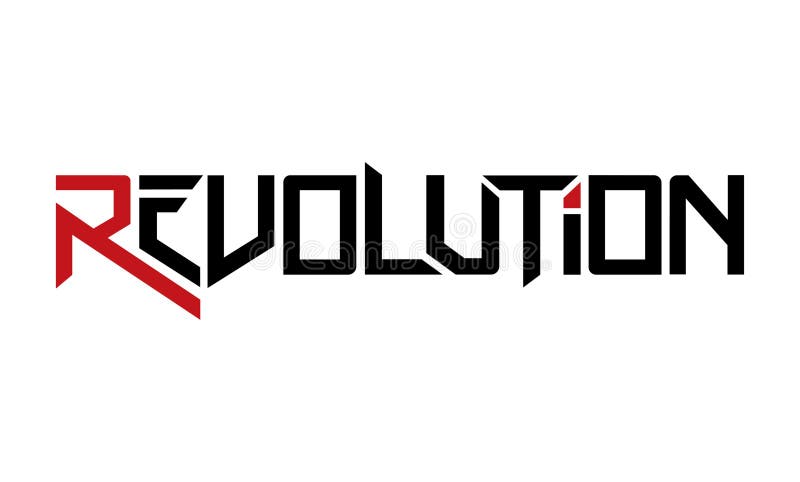 Revolution Typography Design Vector Stock Vector - Illustration of logo ...