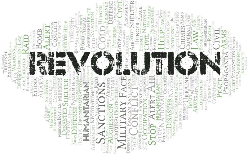 Revolution Word Cloud. Vector Made with the Text only. Stock Vector ...
