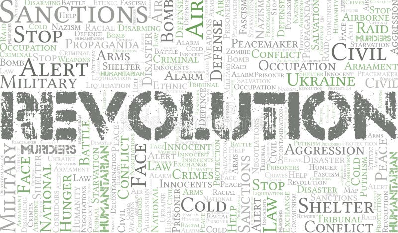 Revolution Word Cloud. Vector Made with the Text only. Stock Vector ...