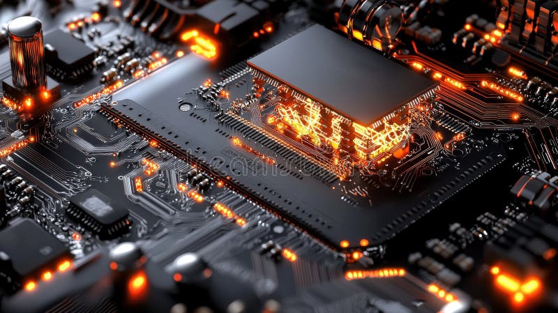 Revolutionary Circuit Board Technology Laboratory Digital Art High-tech ...