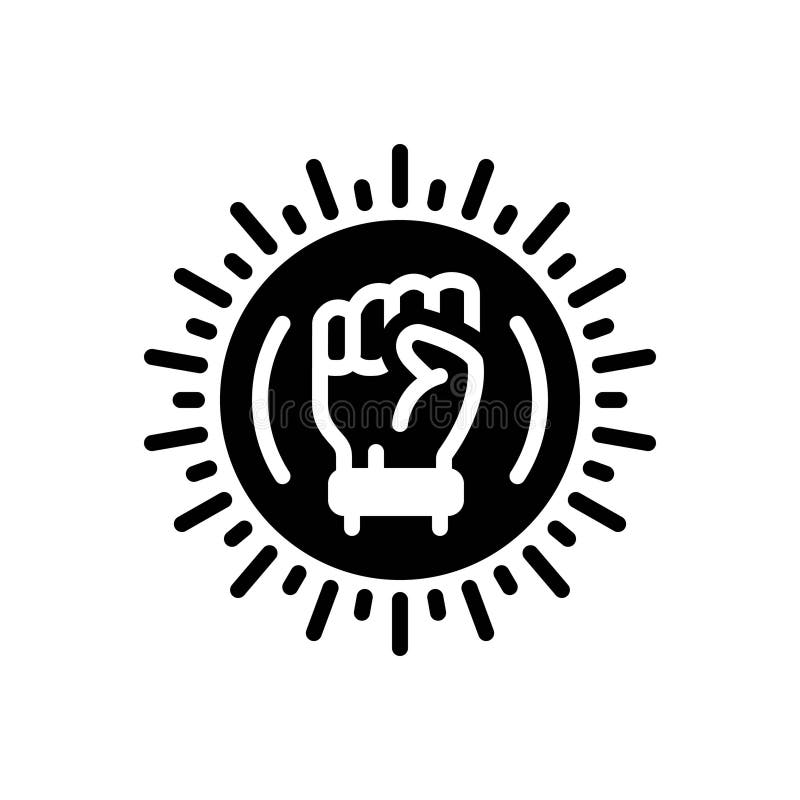 Black Solid Icon for Revolutionary, Radical and Fighter Stock Vector ...