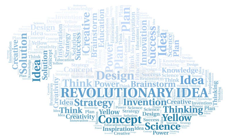 Revolutionary Idea Typography Word Cloud Create with the Text only ...