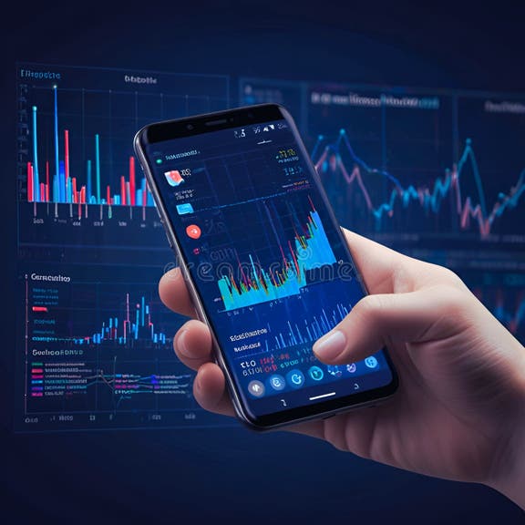 Revolutionary Mobile App for Business Data Analytics Stock Illustration ...