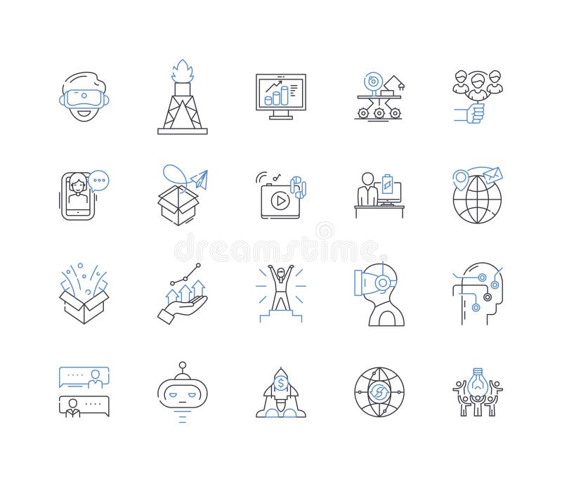Revolutionary Process Line Icons Collection. Innovation, Transformation ...