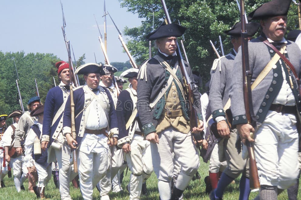 Revolutionary War Reenactment, Editorial Stock Photo - Image of march ...