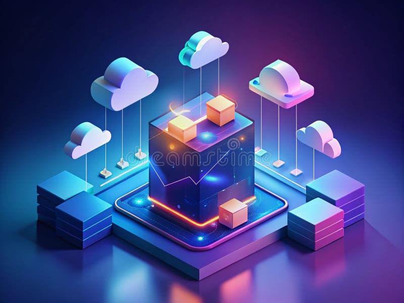 Revolutionizing Data Access Isometric Visualization of Futuristic Cloud Storage Network ...