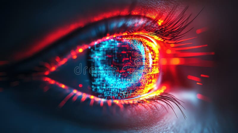 Revolutionizing Digital Eye Enhancement Futuristic Graphic ...