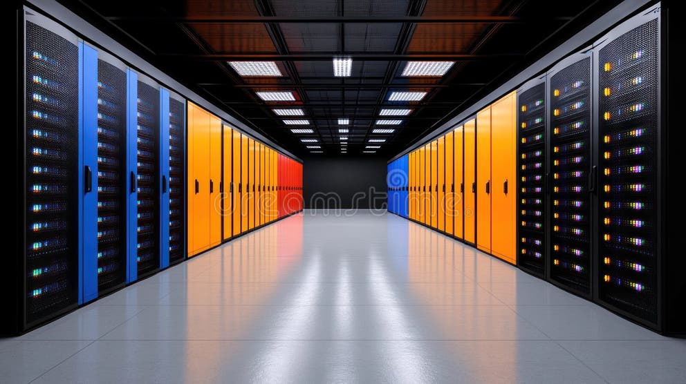 Revolutionizing Digital Infrastructure: a Close-Up View of High-Tech Efficiency in a Modern Data ...